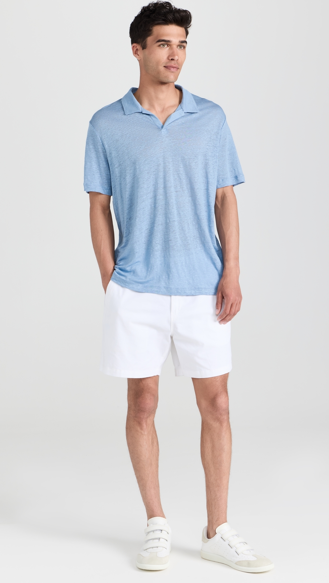 ONIA shaun linen polo